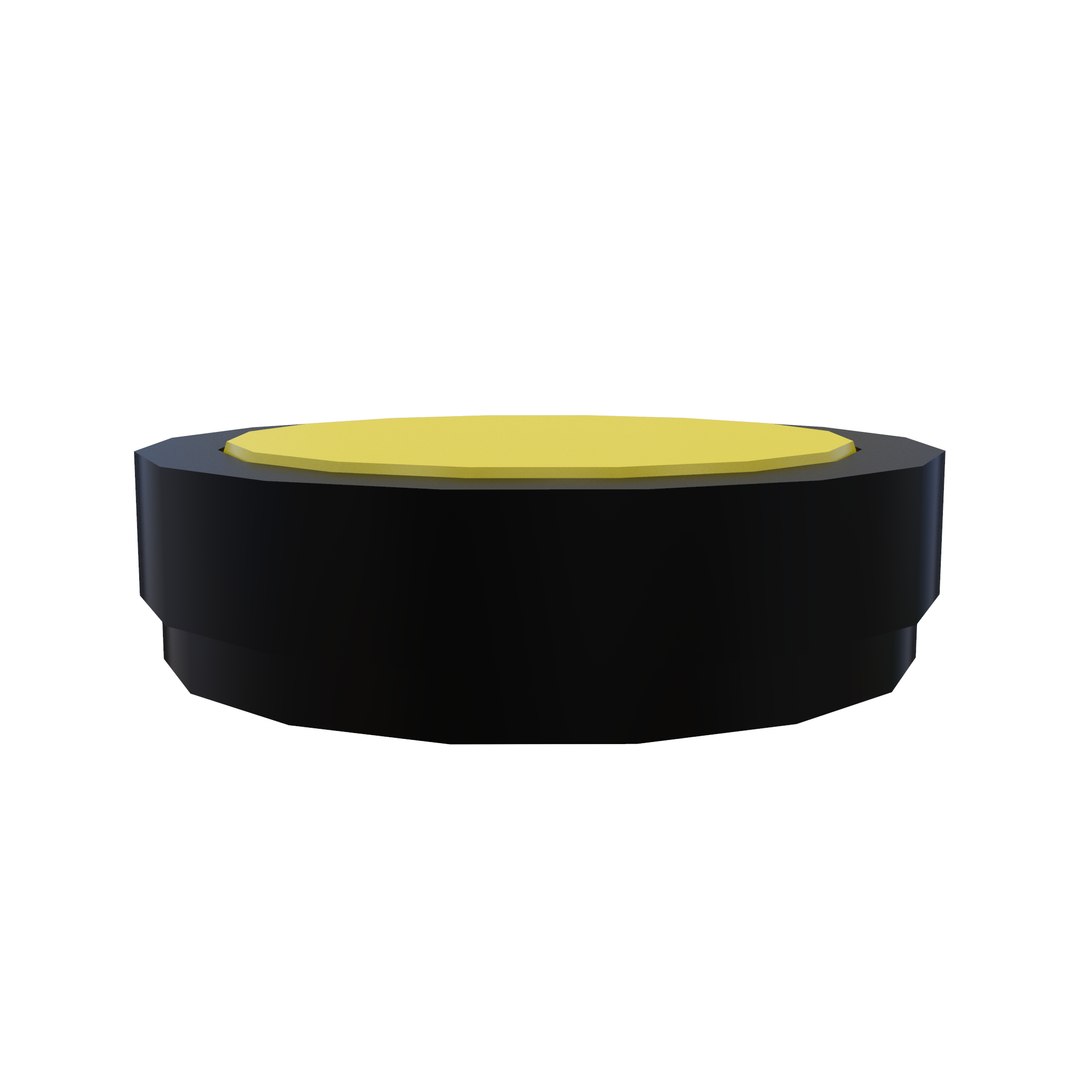 3D Yellow Button Model - TurboSquid 2127681
