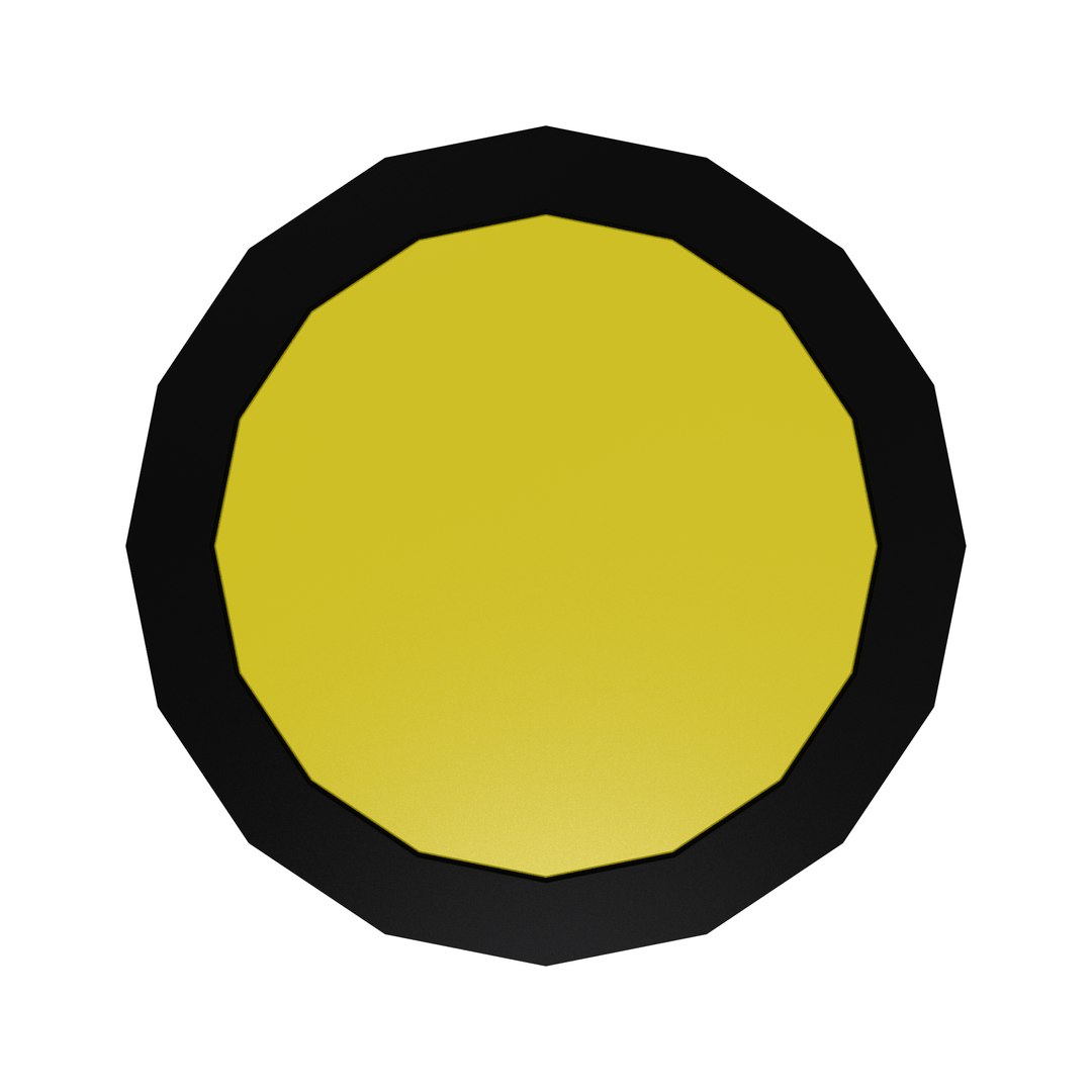 3D Yellow Button Model - TurboSquid 2127681