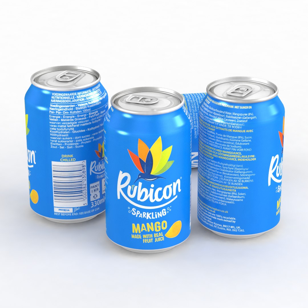 Beverage Can Rubicon Sparkling Mango 330ml 2022 model - TurboSquid 1951260