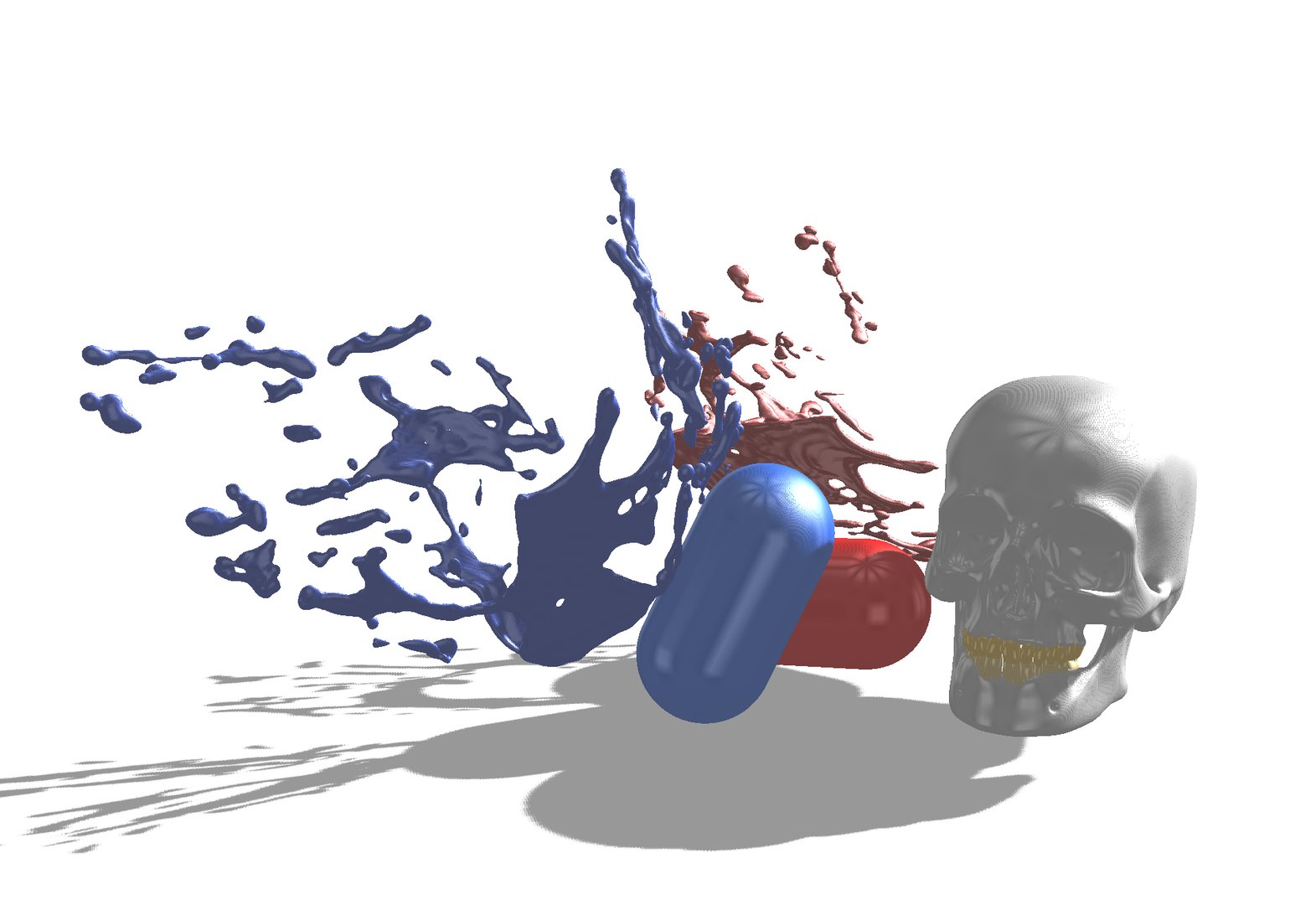 3D golden iron skull - TurboSquid 1810822