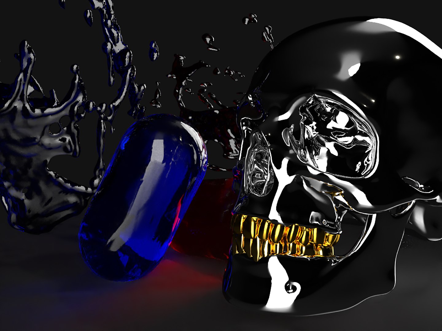 3D golden iron skull - TurboSquid 1810822