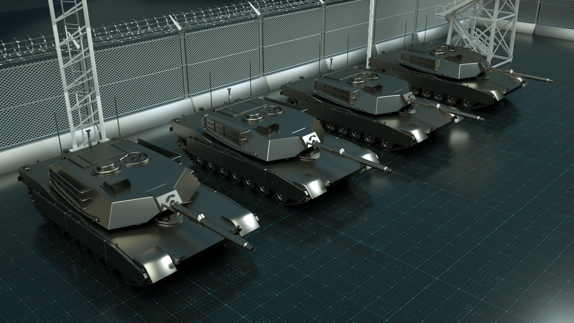3D MILITARY CAMP FULL OF HUMVEE S400 JET AND TANK model - TurboSquid ...