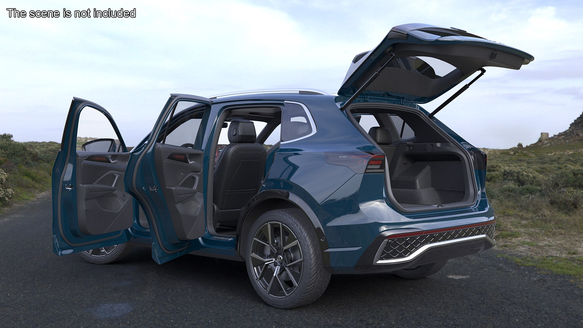 2024 Volkswagen Tiguan R-Line Turquoise Rigged Model - TurboSquid 2381730