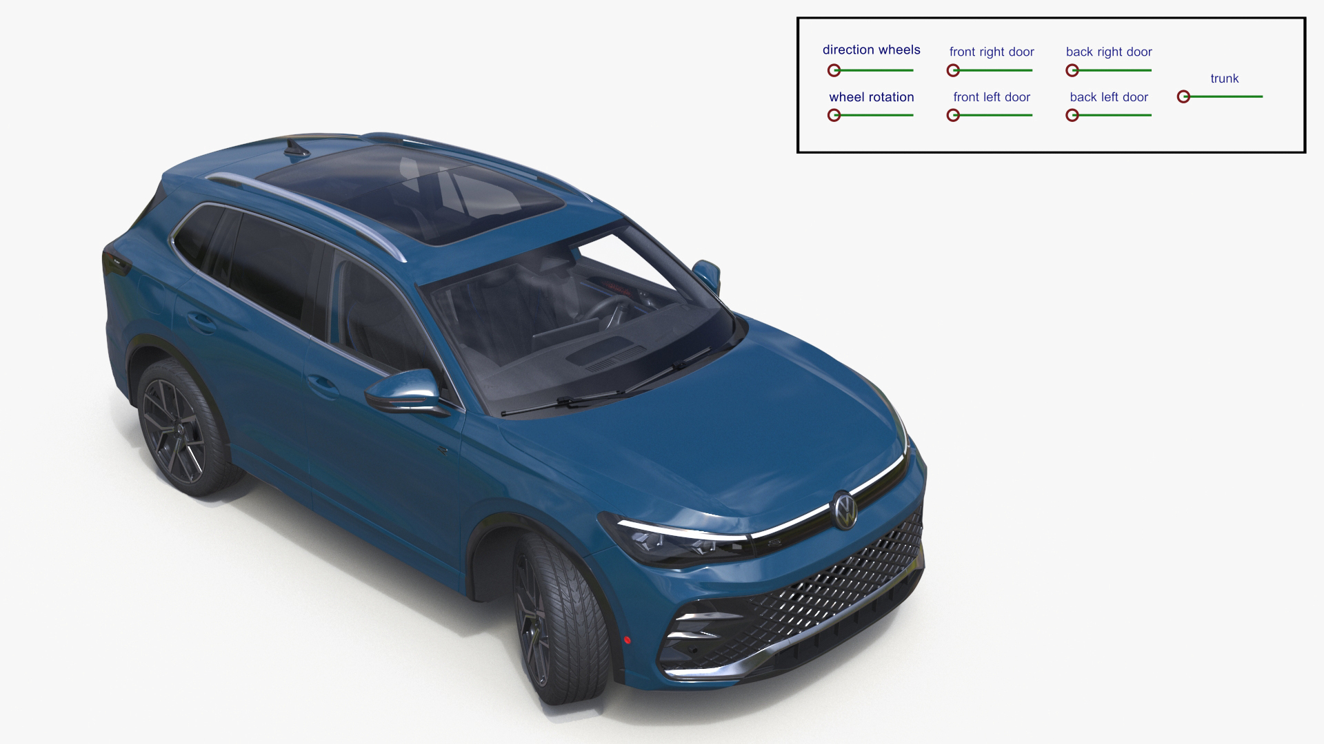 2024 Volkswagen Tiguan R-Line Turquoise Rigged Model - TurboSquid 2381730
