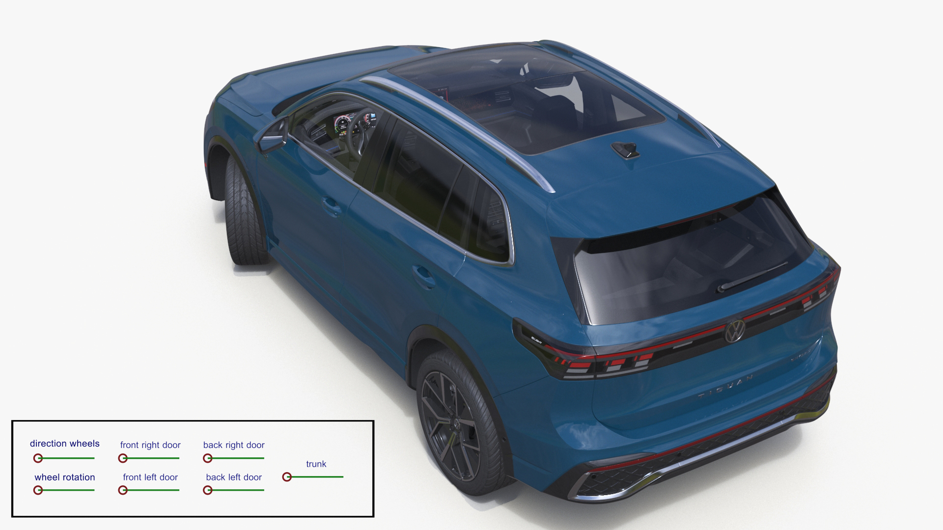 2024 Volkswagen Tiguan R-Line Turquoise Rigged Model - TurboSquid 2381730