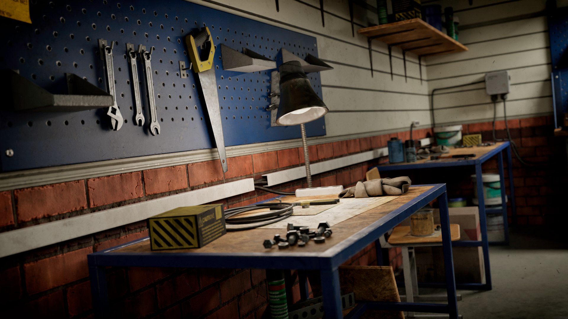 3D Workshop Garage Environment Realtime - TurboSquid 2213915