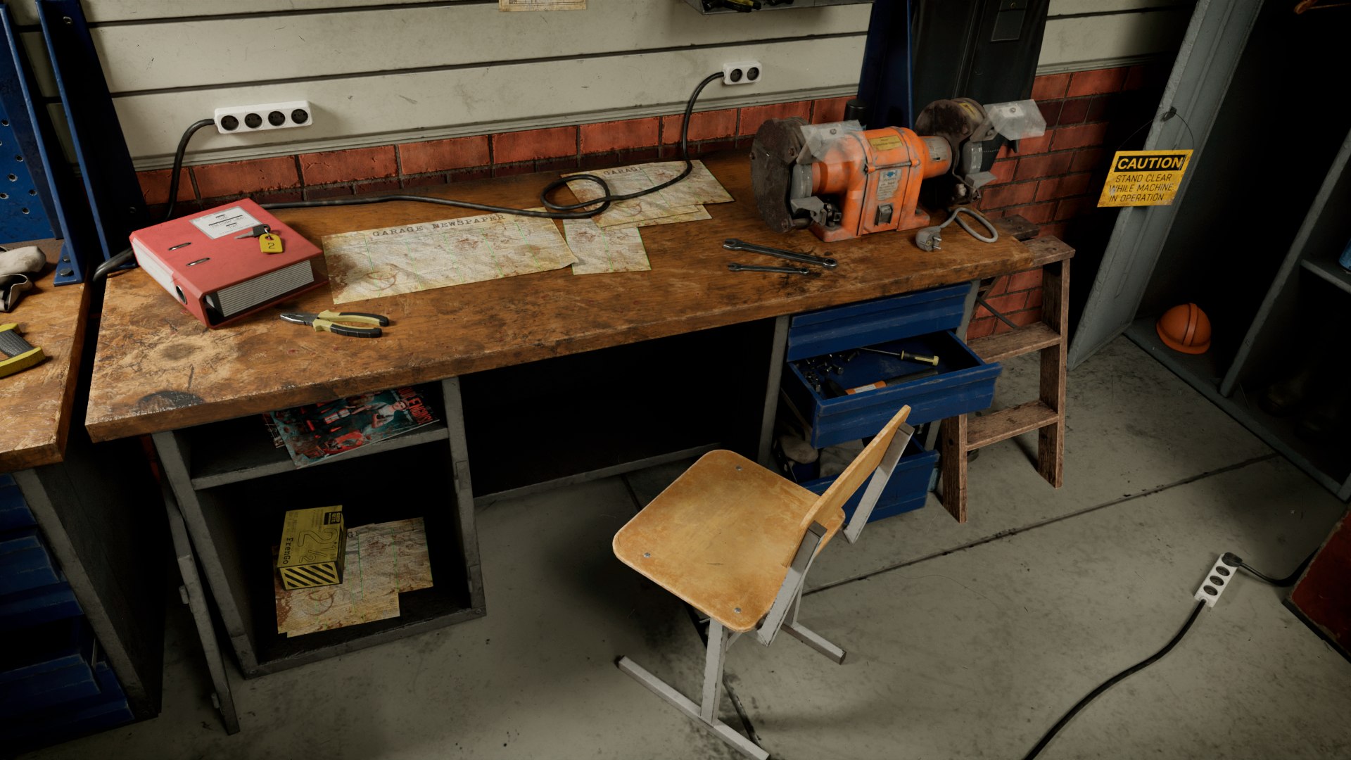 3D Workshop Garage Environment Realtime - TurboSquid 2213915