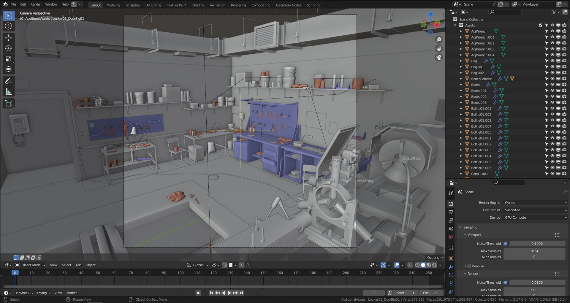 3D Workshop Garage Environment Realtime - TurboSquid 2213915