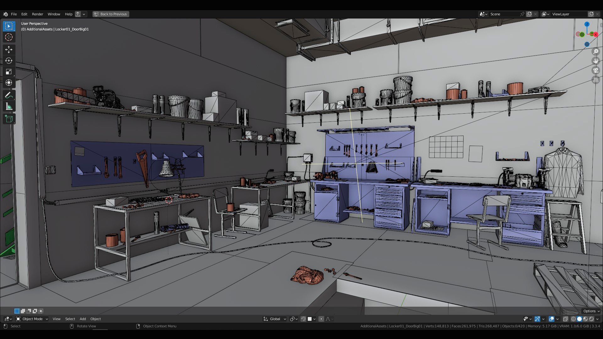3D Workshop Garage Environment Realtime - TurboSquid 2213915
