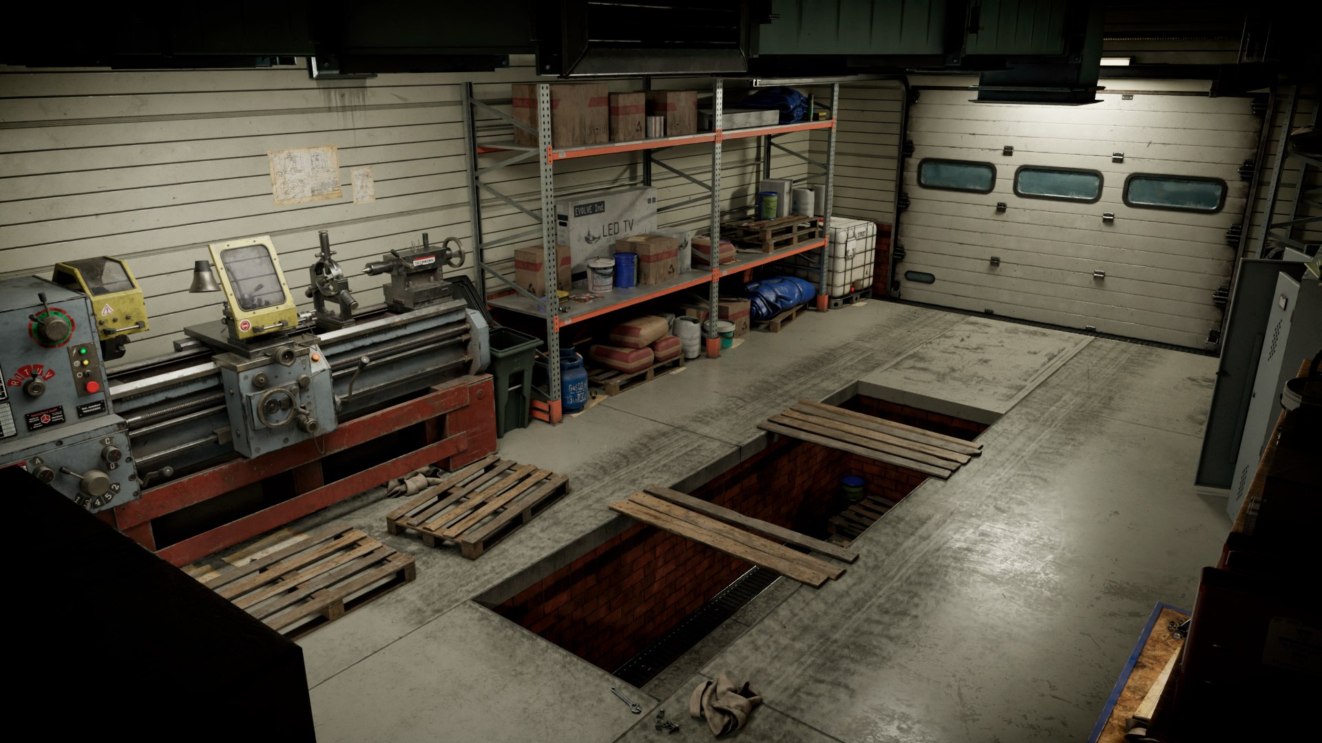 3D Workshop Garage Environment Realtime - TurboSquid 2213915