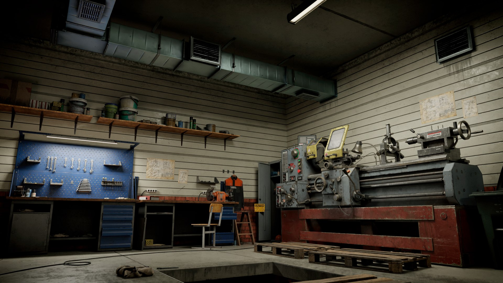 3D Workshop Garage Environment Realtime - TurboSquid 2213915