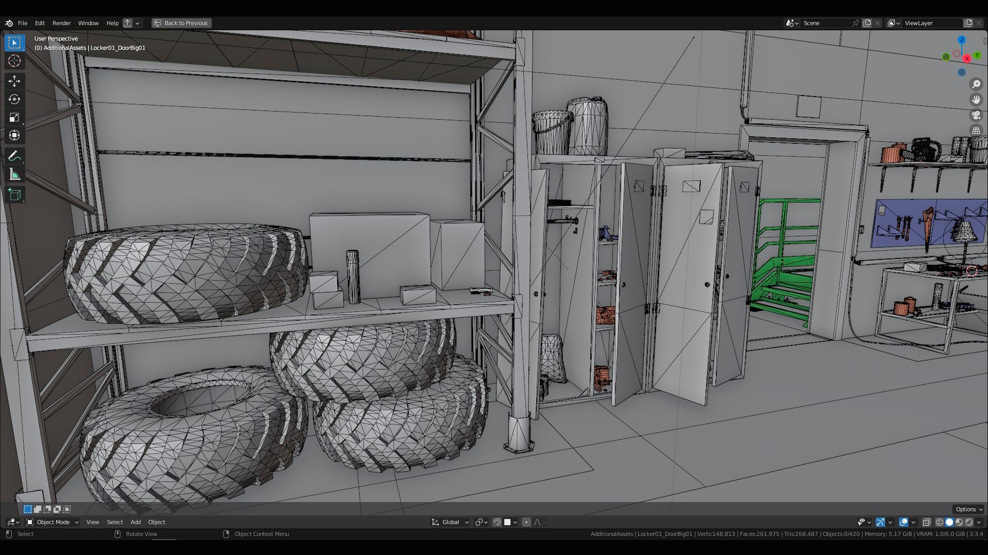 3D Workshop Garage Environment Realtime - TurboSquid 2213915