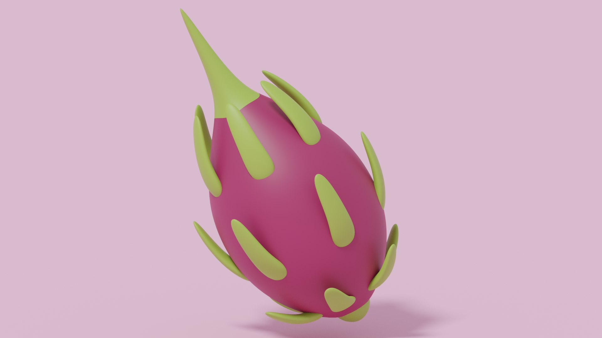 Cartoon Dragon Fruit Pitaya 3D Model - TurboSquid 2226405