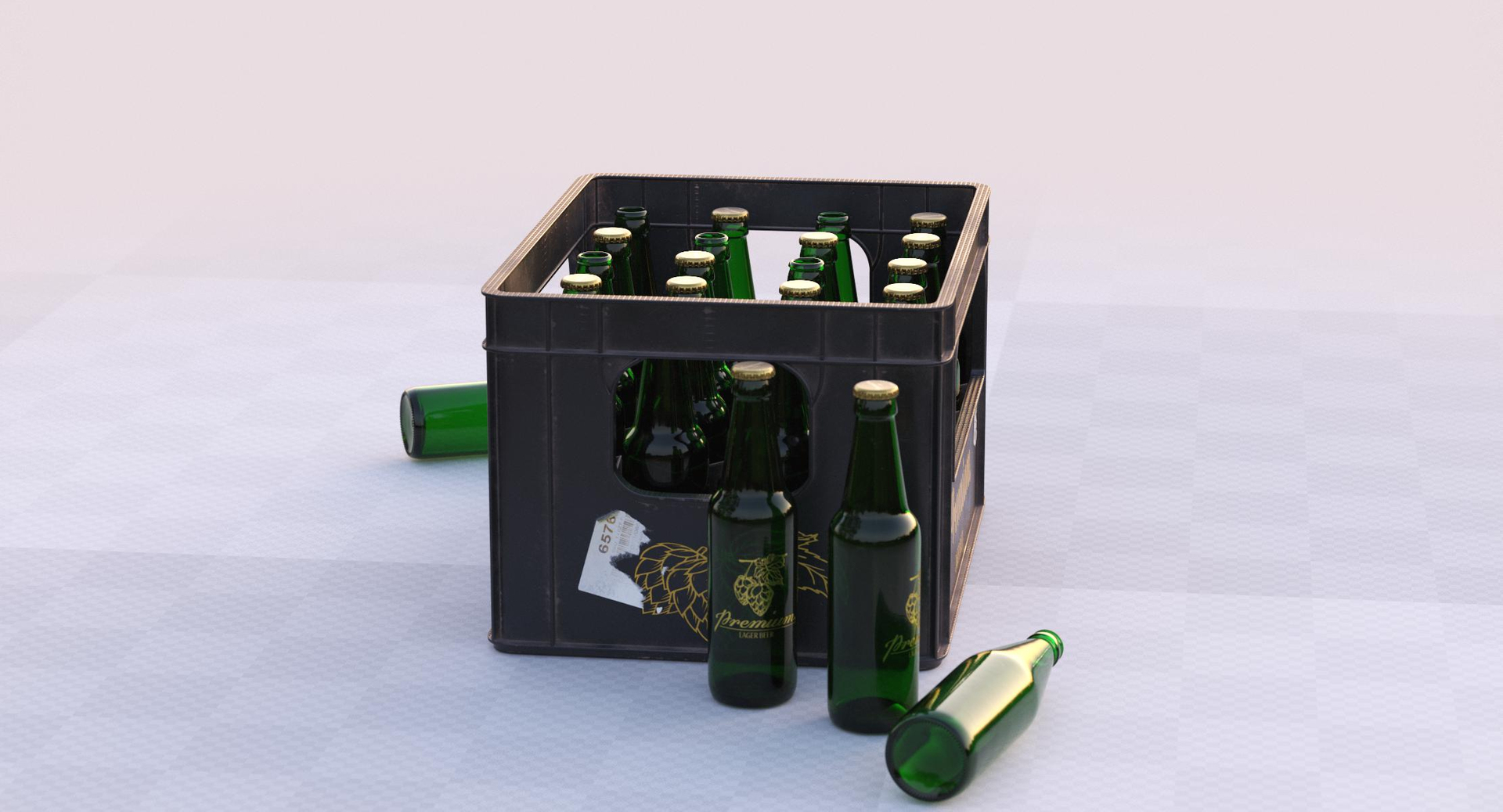 3D plastic beer crate model - TurboSquid 1409478
