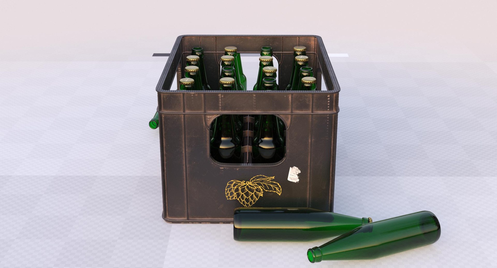 3D Plastic Beer Crate Model - TurboSquid 1409478