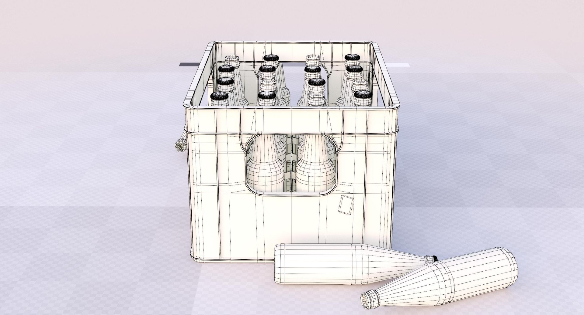 3D Plastic Beer Crate Model - TurboSquid 1409478