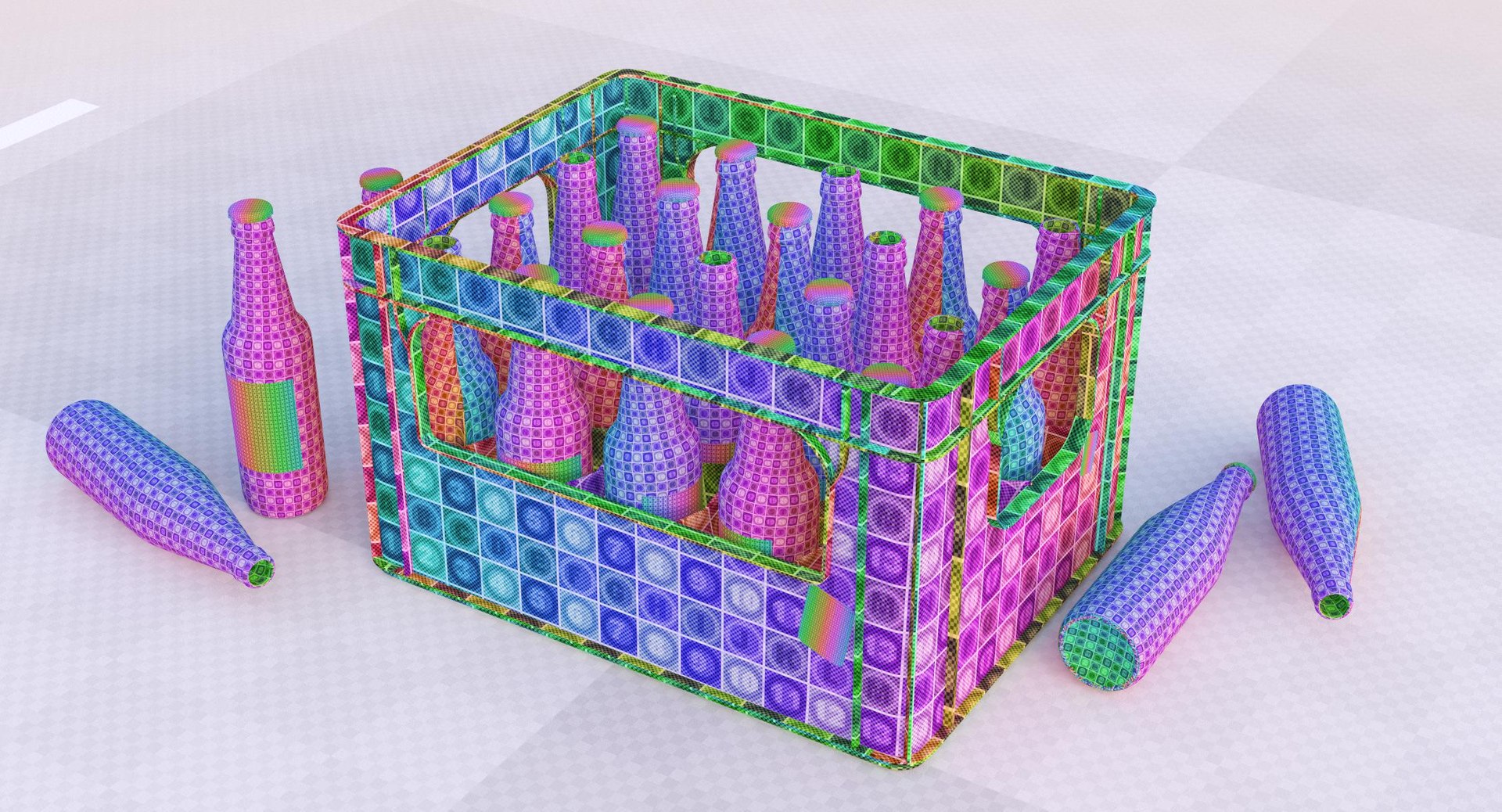 3D plastic beer crate model - TurboSquid 1409478