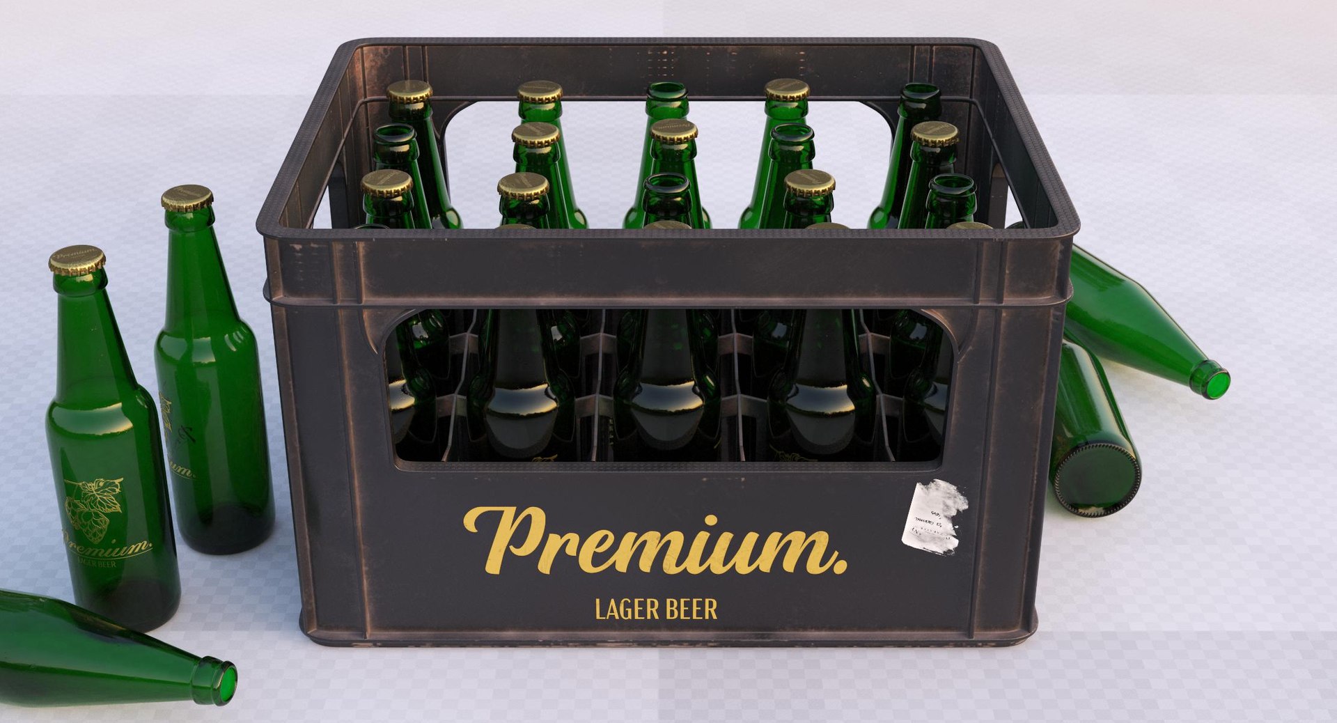 3D Plastic Beer Crate Model - TurboSquid 1409478