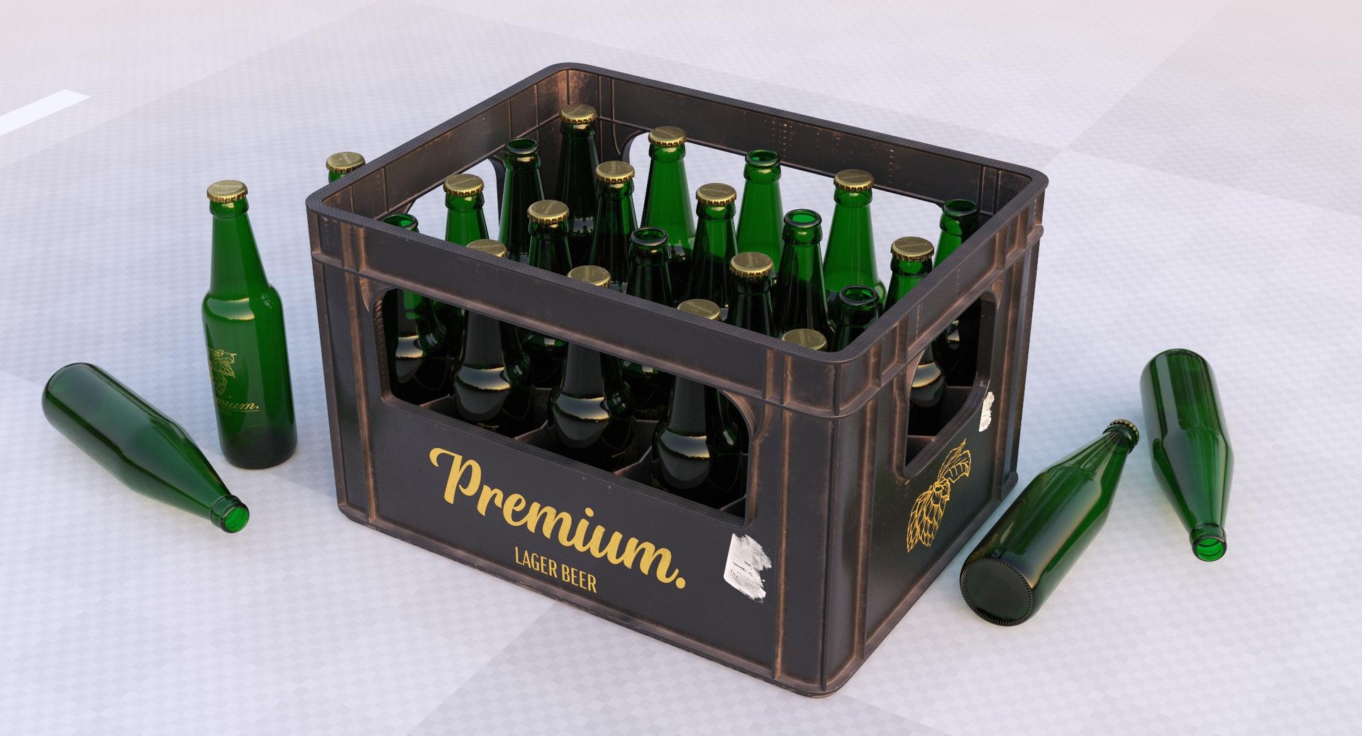 3D plastic beer crate model - TurboSquid 1409478