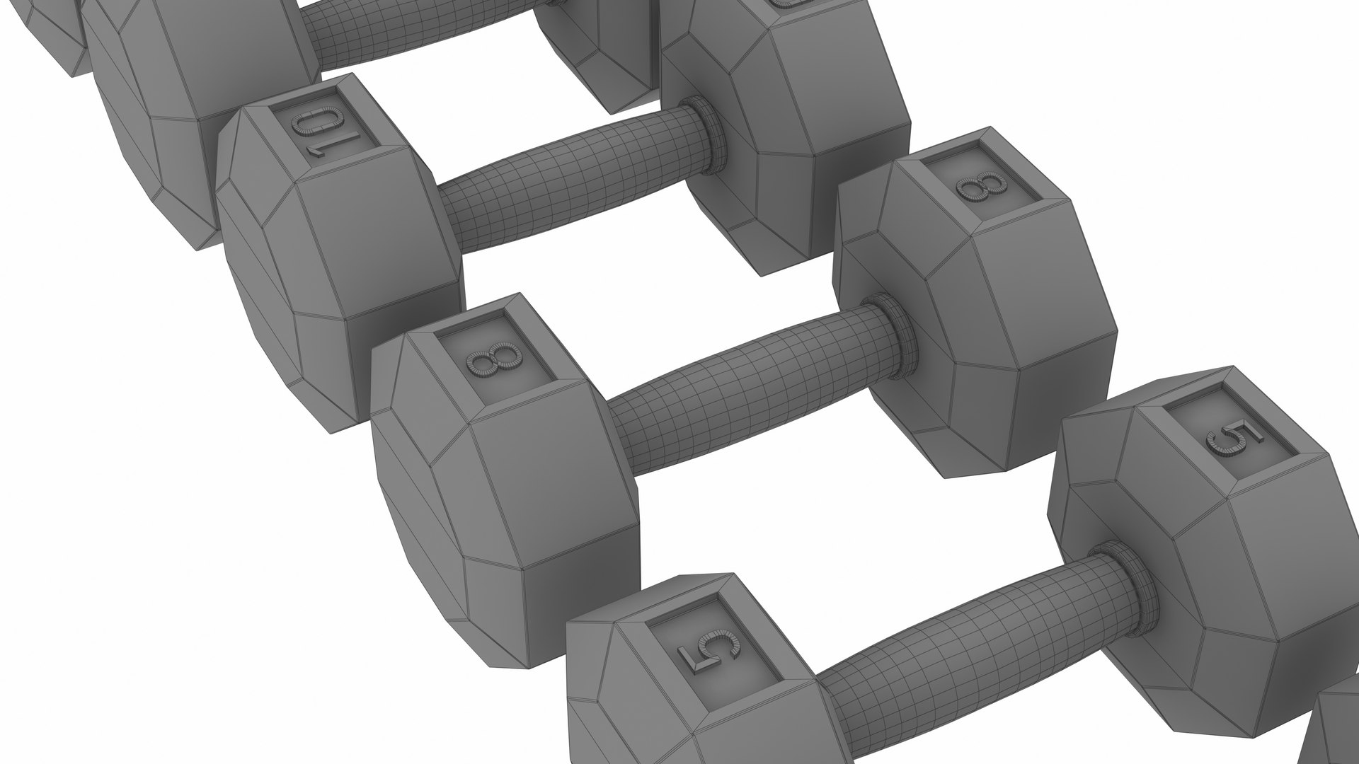 GYM Dumbbell Set 02 3D Model - TurboSquid 1827285