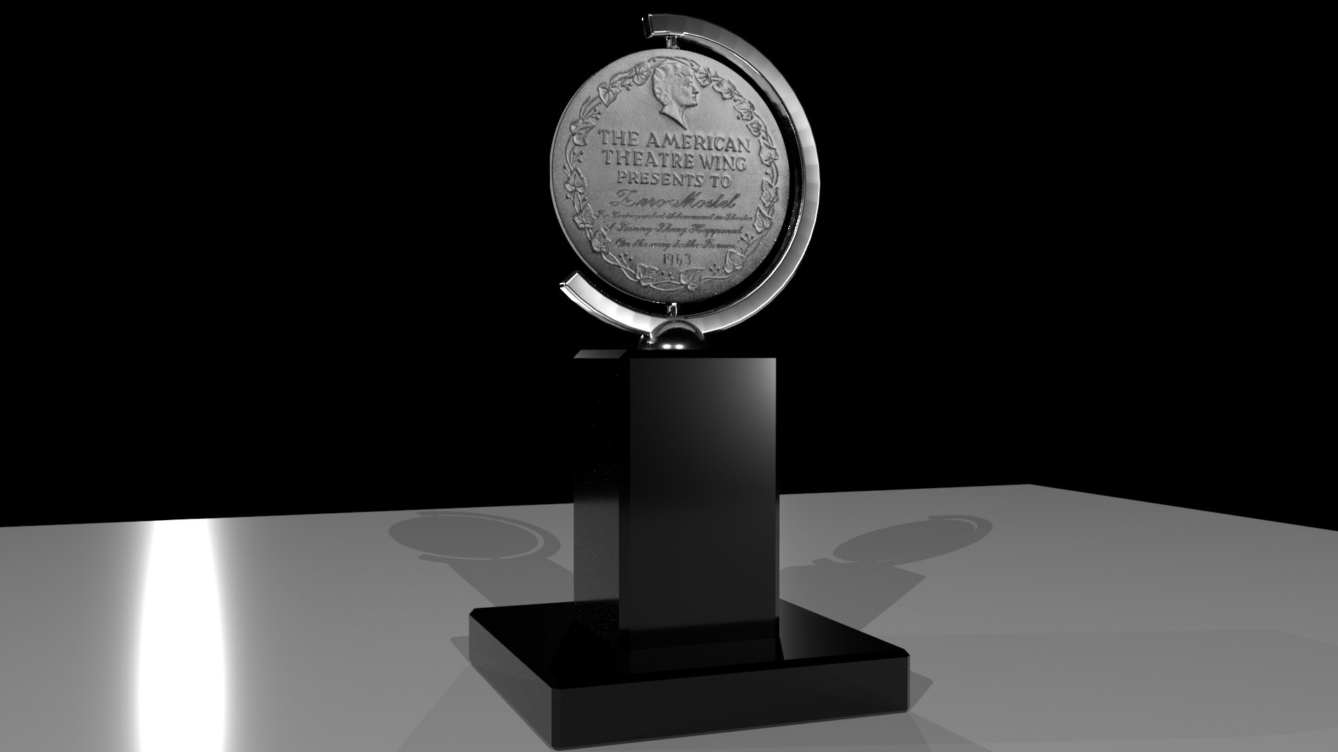 Broadway Award Trophy 3D - TurboSquid 1409246