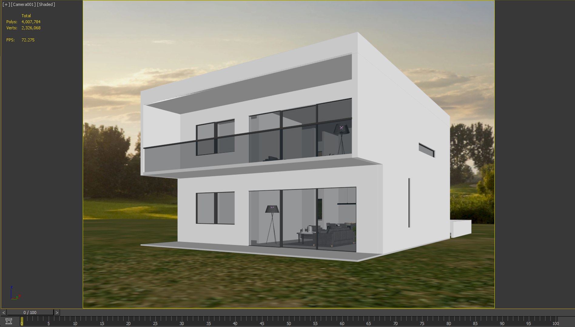 Modern Homestay Homestead Modern Villa Nordic Furniture Combination 3D ...