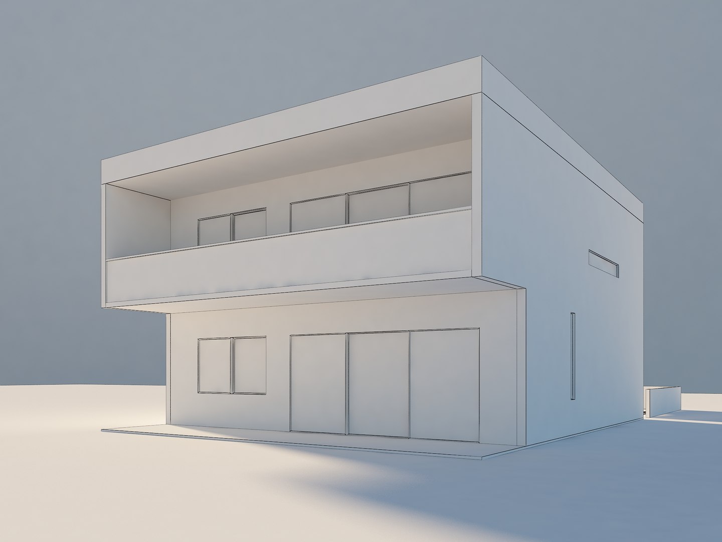 Modern Homestay Homestead Modern Villa Nordic Furniture Combination 3D ...