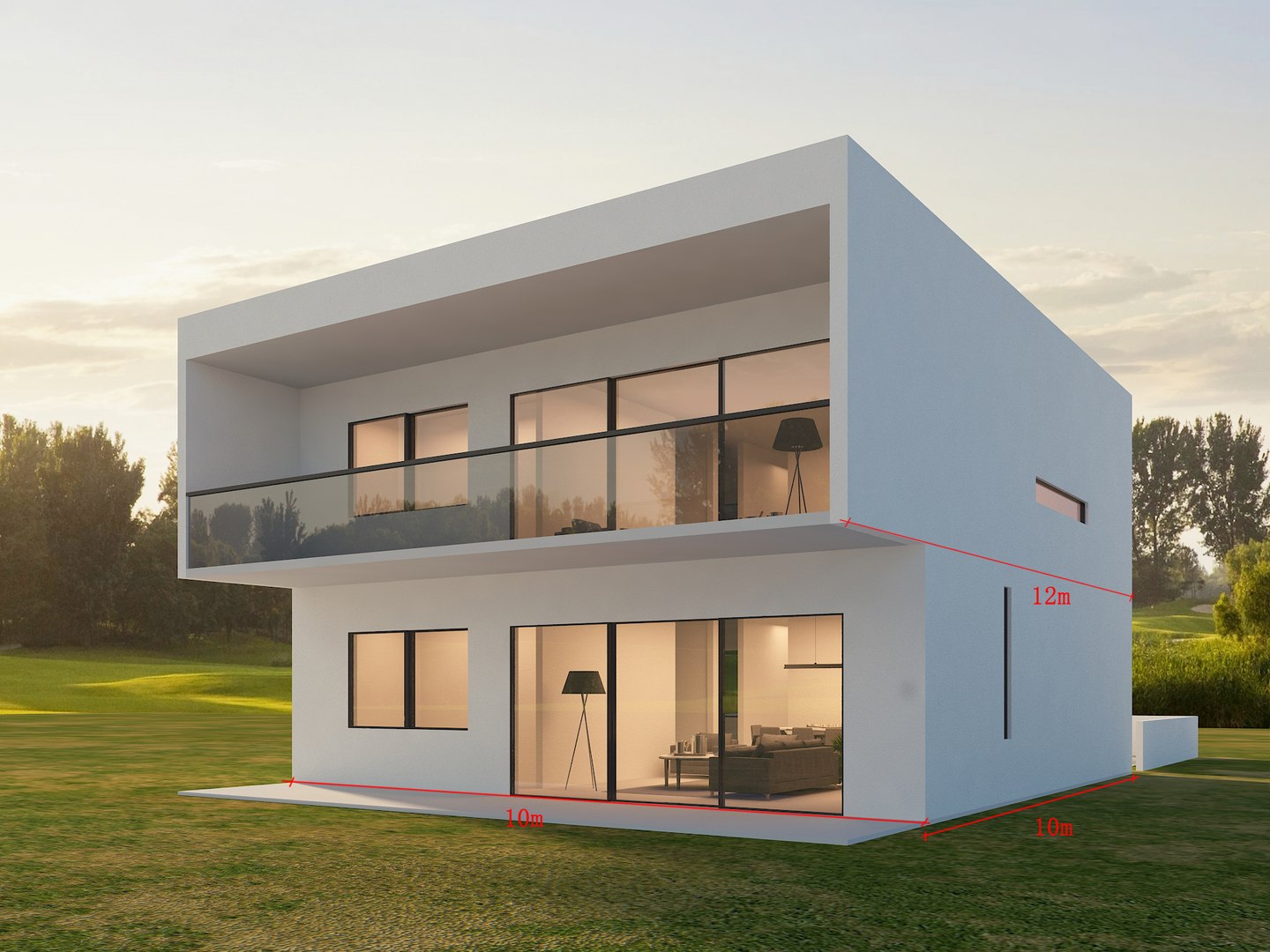 Modern Homestay Homestead Modern Villa Nordic Furniture Combination 3D ...