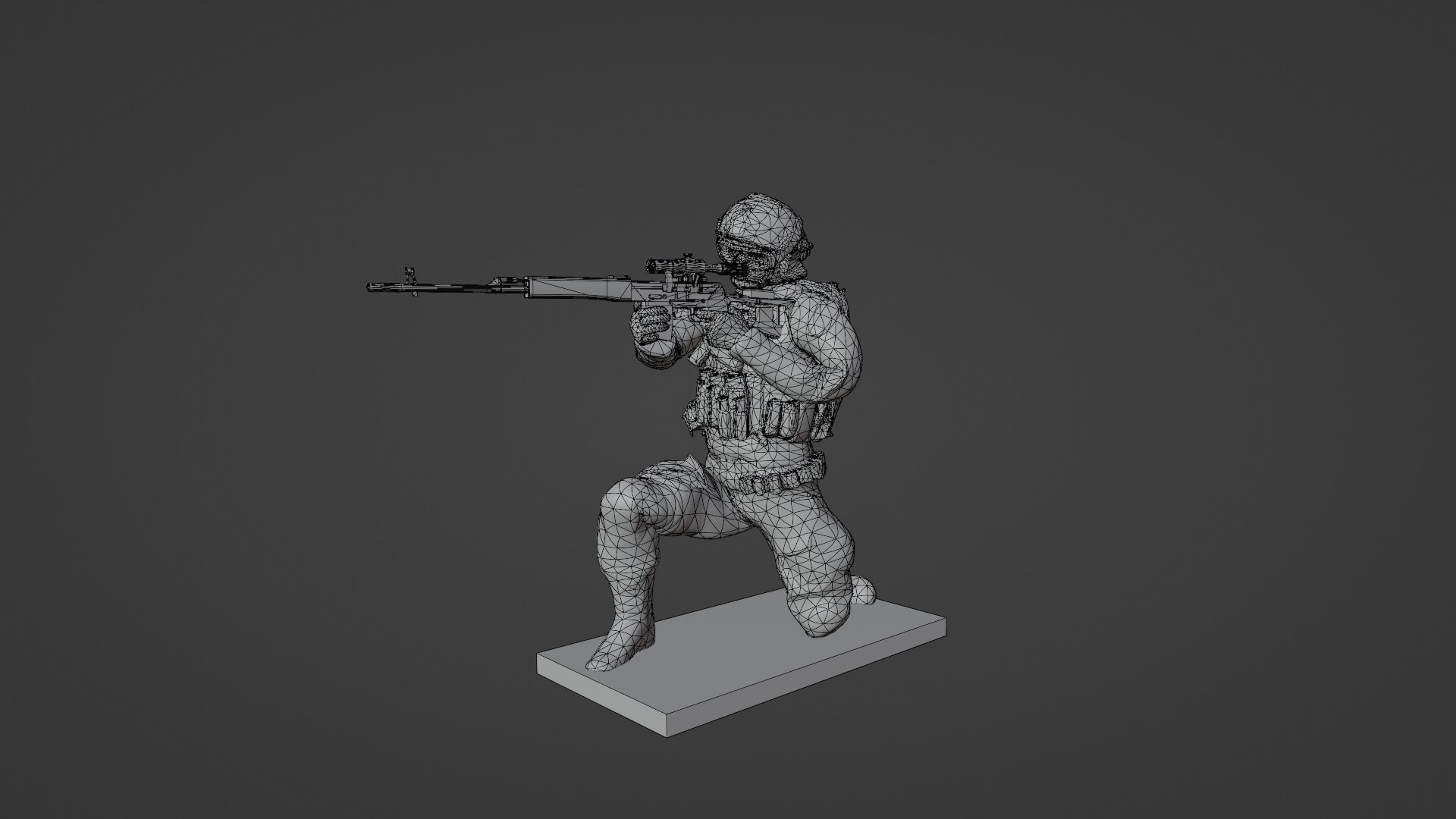 3D Figure Of A Sniper With SVD Stl Model - TurboSquid 1951559