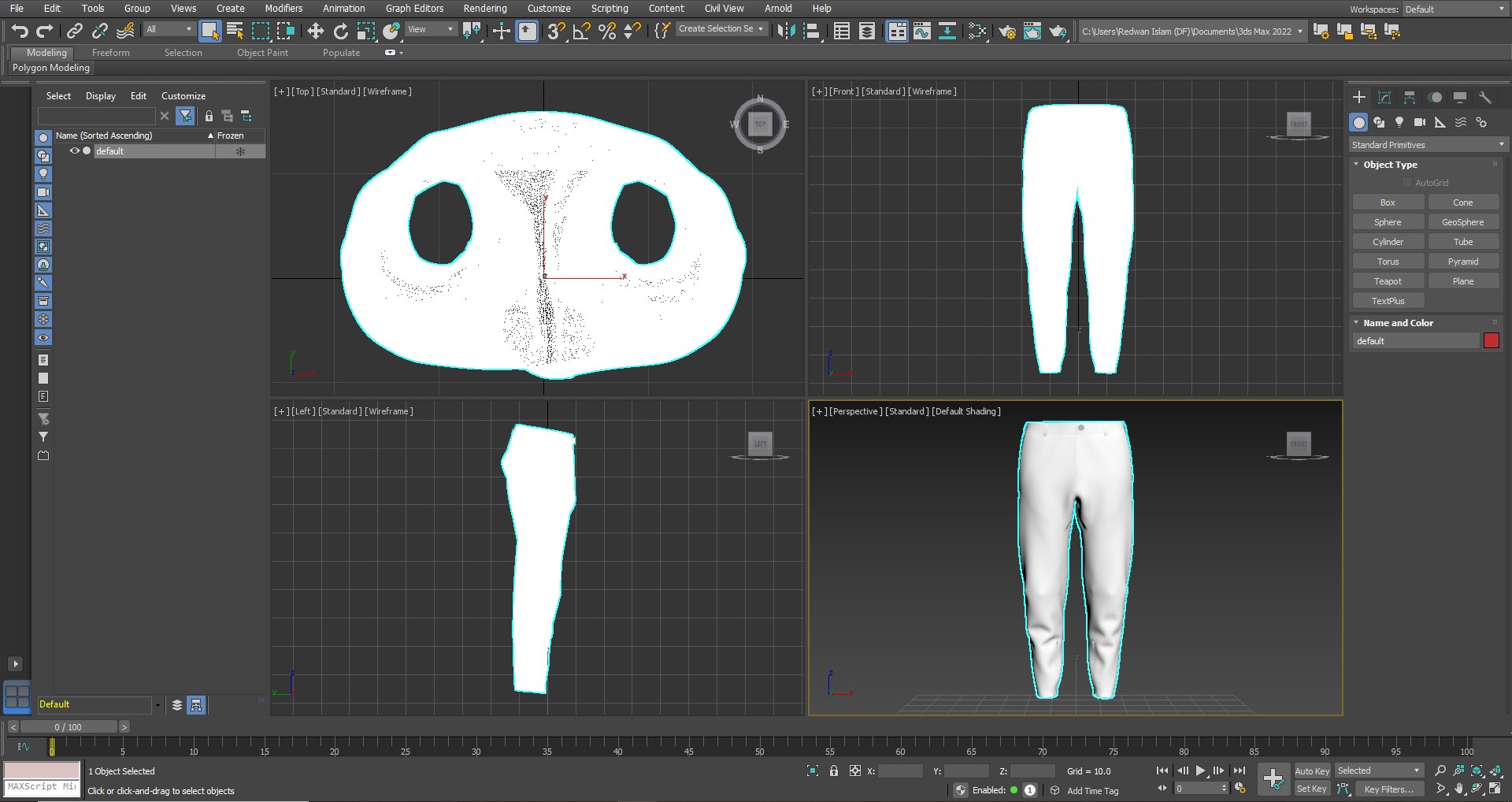 Sporty Fashionable Pant Design Model - TurboSquid 1937156