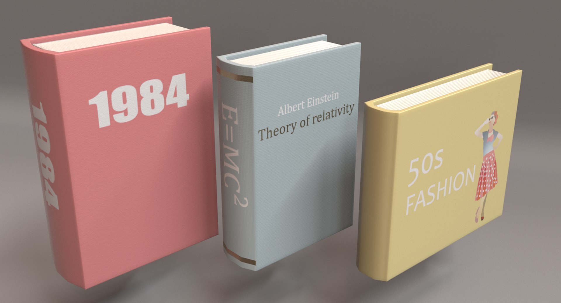 3D low-poly bookshelf books model - TurboSquid 1187655