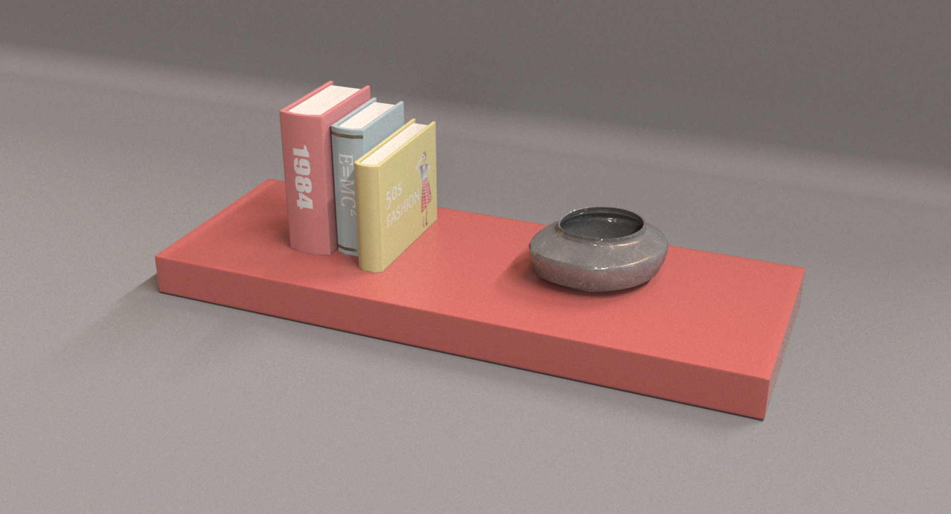 3D low-poly bookshelf books model - TurboSquid 1187655