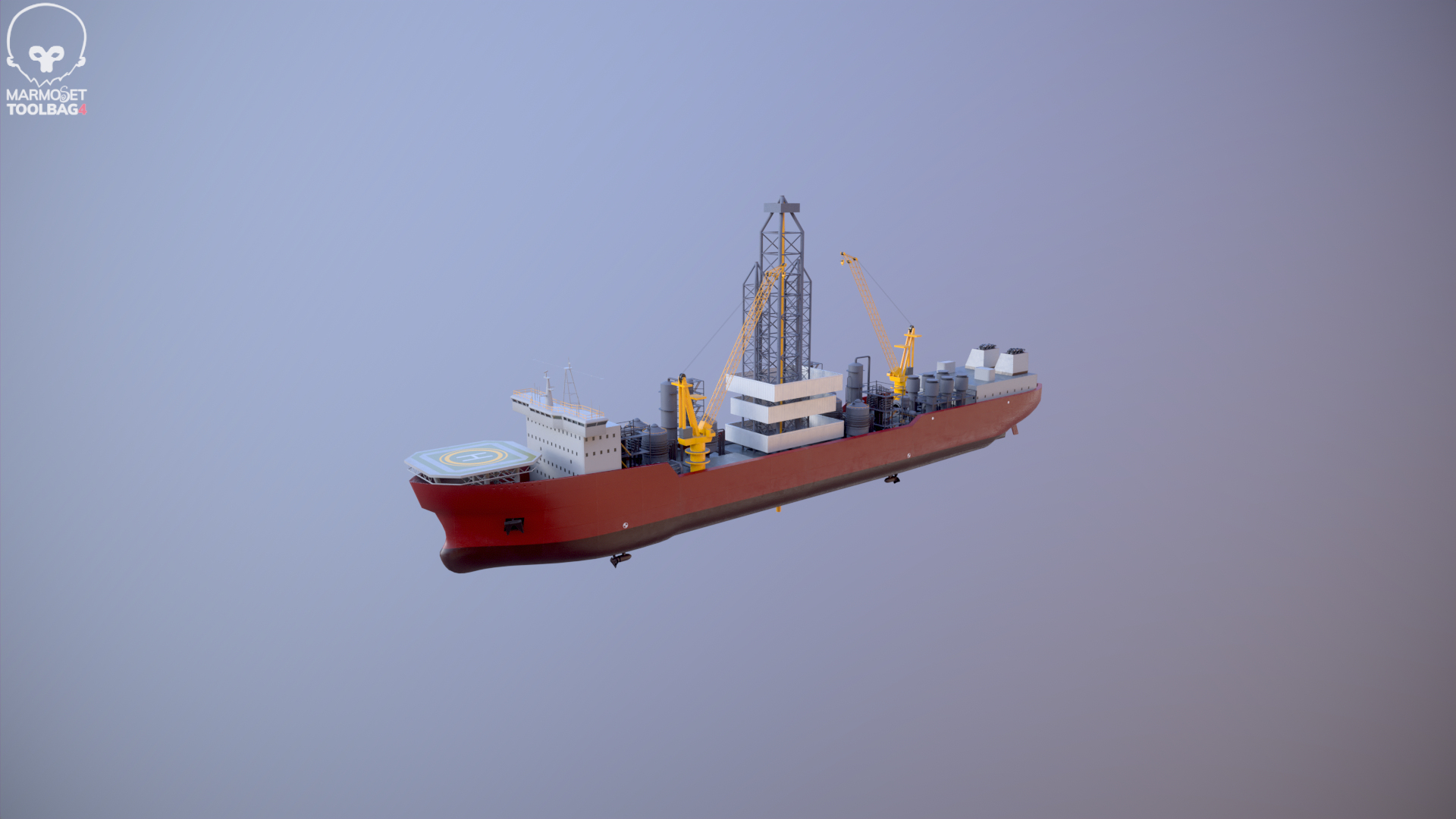 Subsea Structures And Drill Ship 3D Model - TurboSquid 2297432