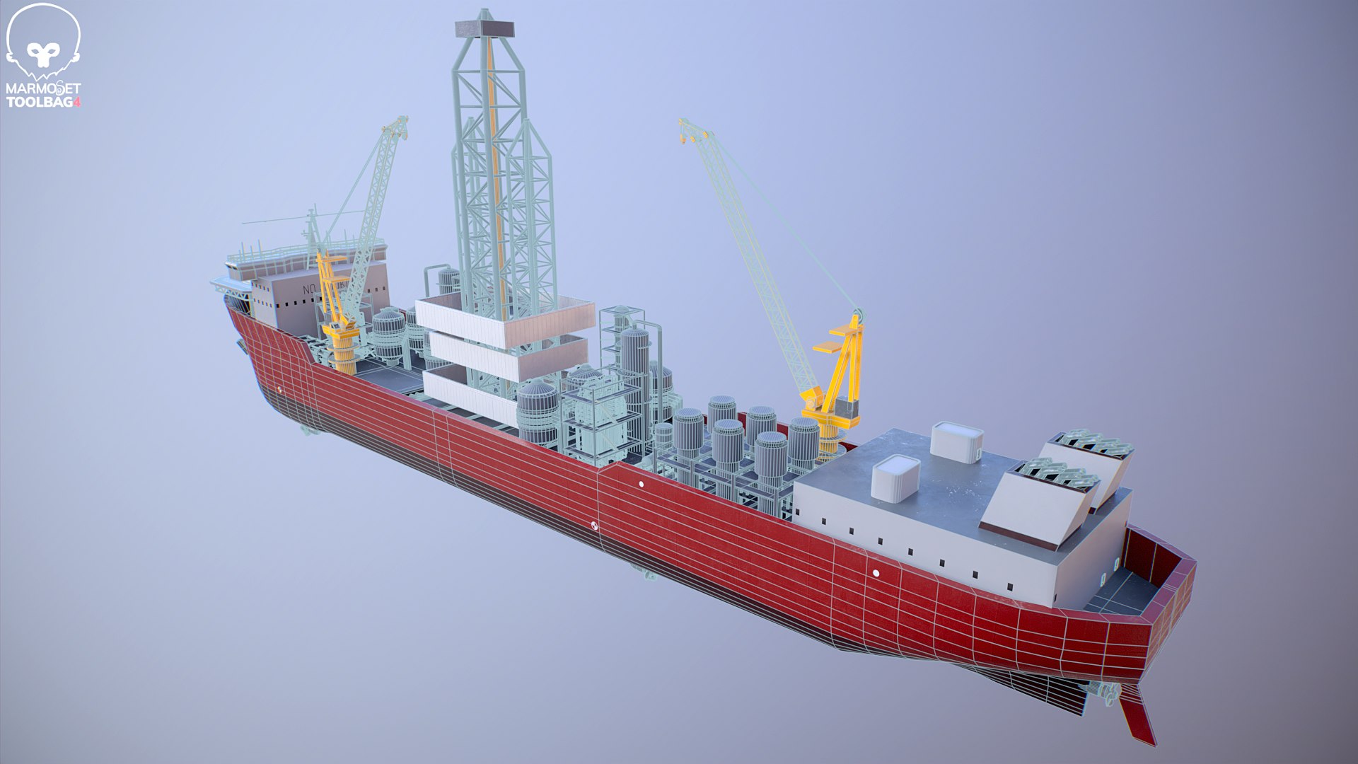 Subsea Structures And Drill Ship 3D Model - TurboSquid 2297432