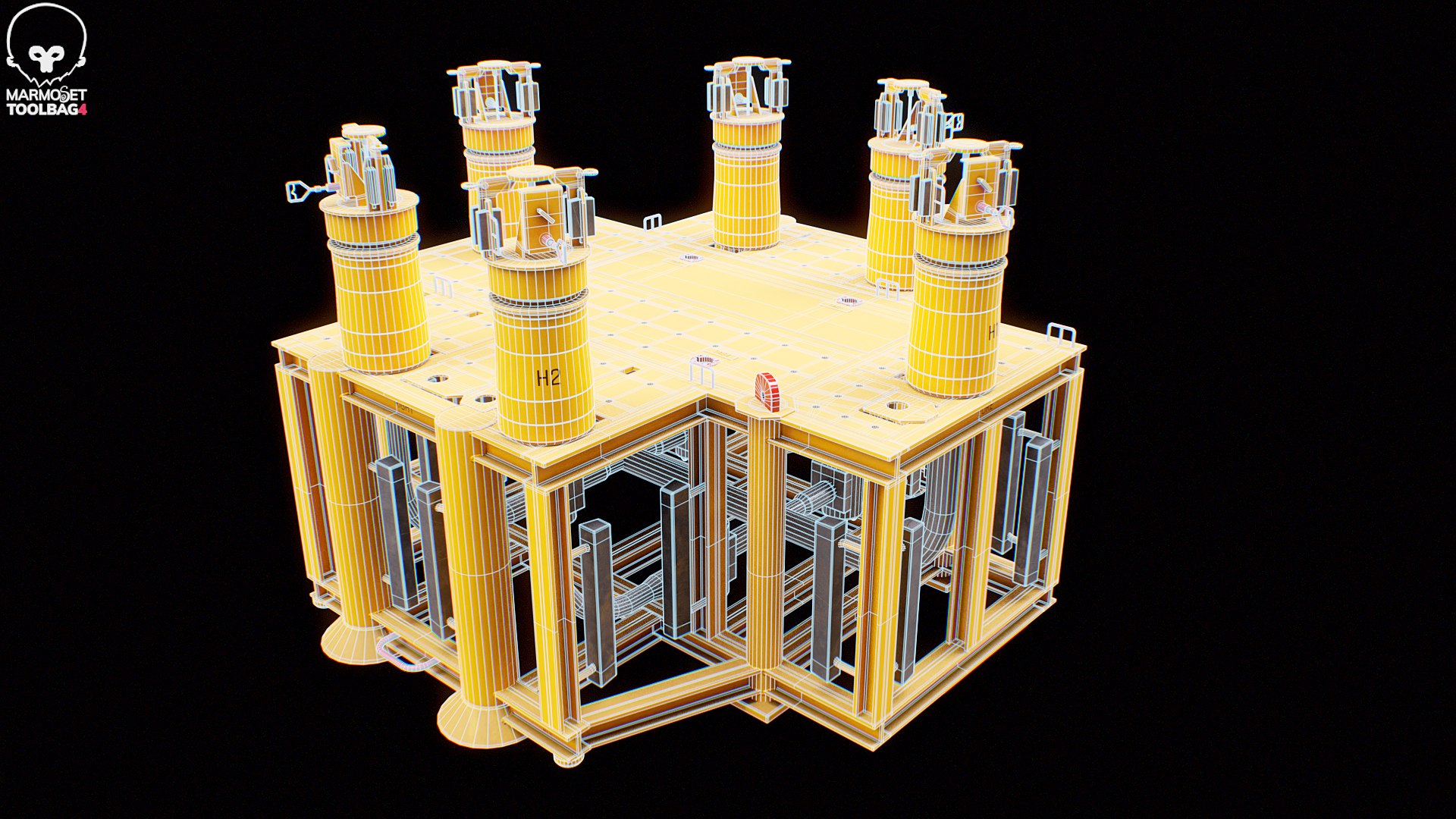 Subsea Structures And Drill Ship 3D Model - TurboSquid 2297432