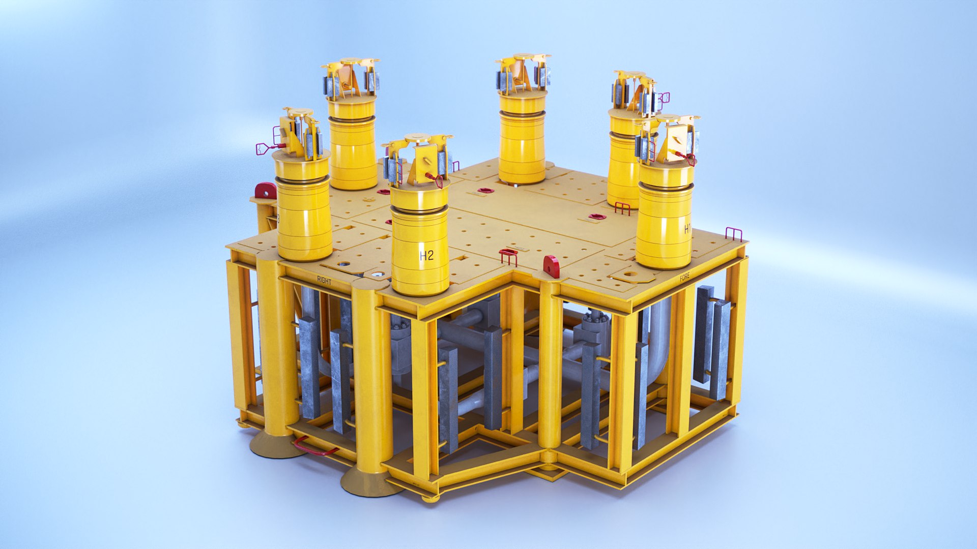 Subsea Structures And Drill Ship 3D Model - TurboSquid 2297432