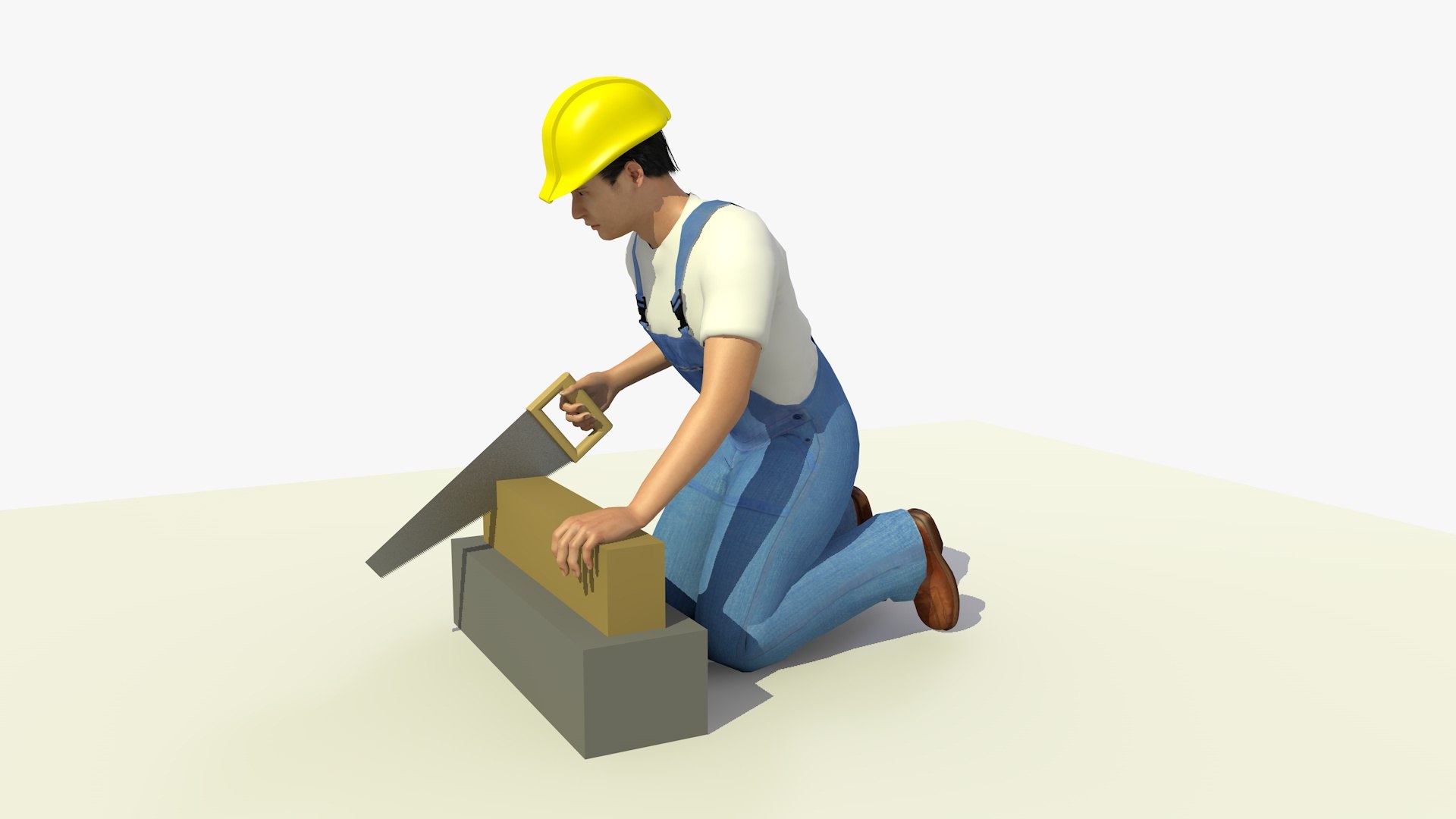 ANIMATED CONSTRUCTION WORKER USING A SAW 3D Model - TurboSquid 1976071