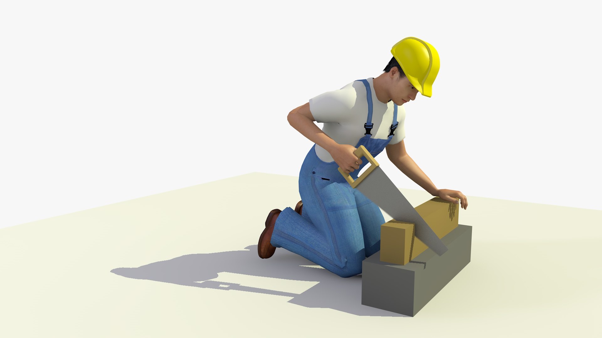 ANIMATED CONSTRUCTION WORKER USING A SAW 3D Model - TurboSquid 1976071