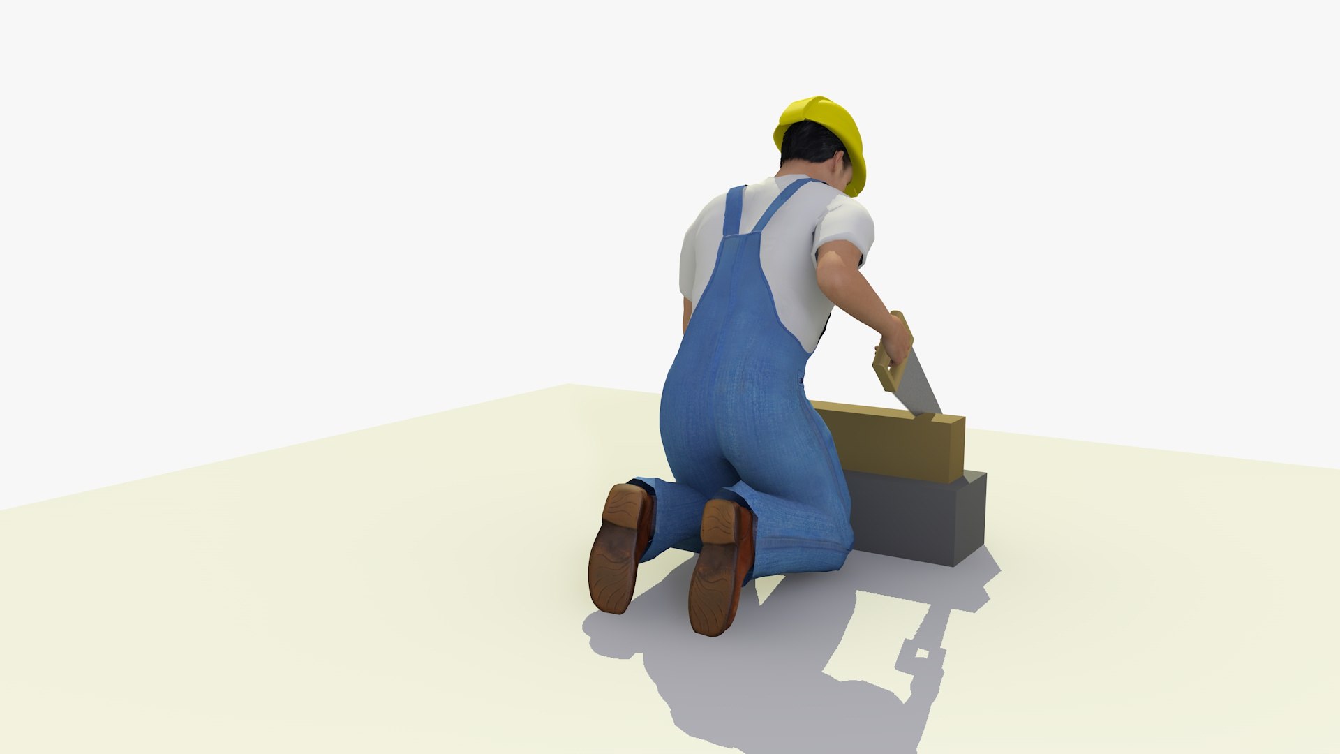 ANIMATED CONSTRUCTION WORKER USING A SAW 3D Model - TurboSquid 1976071