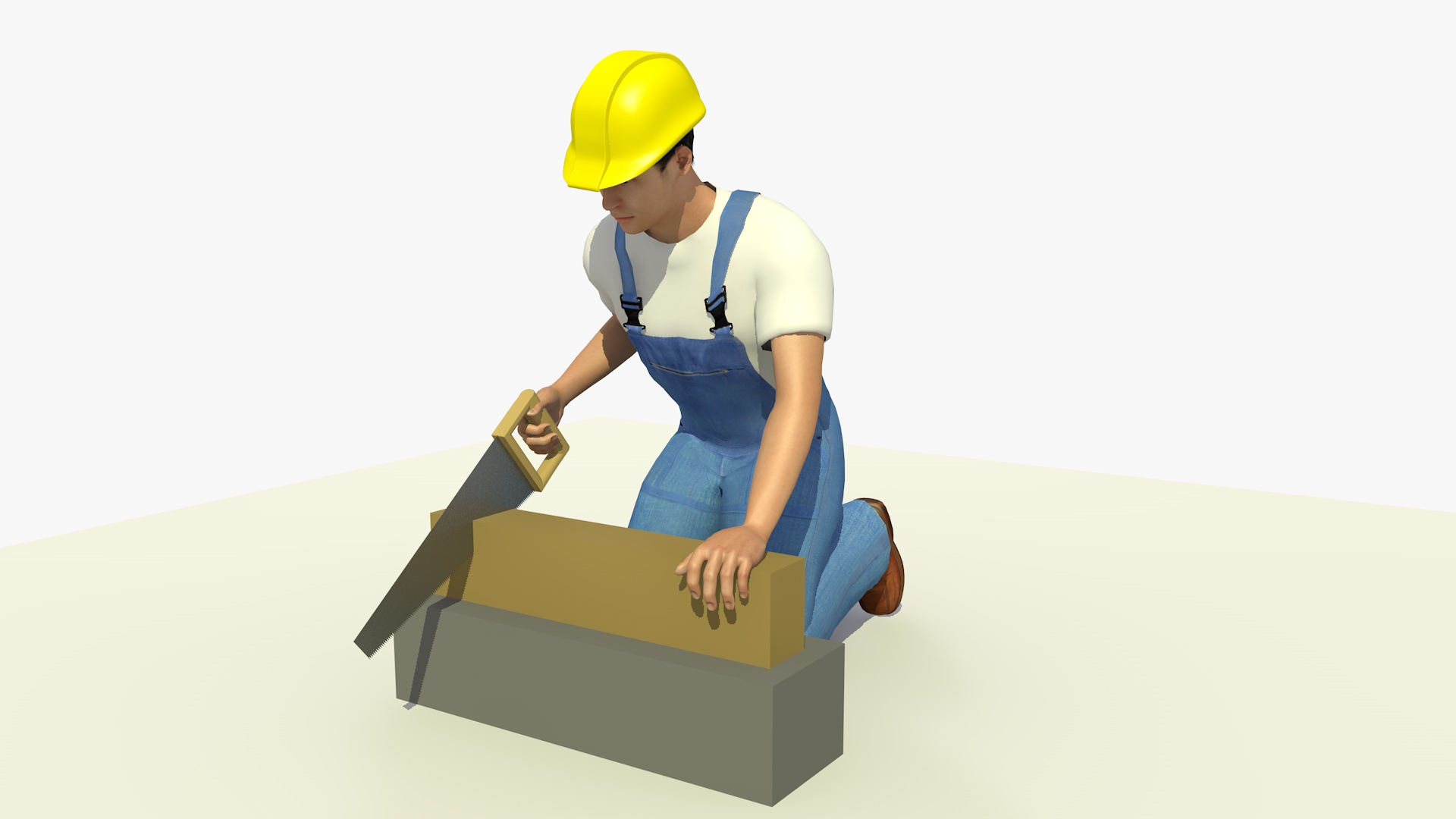 ANIMATED CONSTRUCTION WORKER USING A SAW 3D Model - TurboSquid 1976071