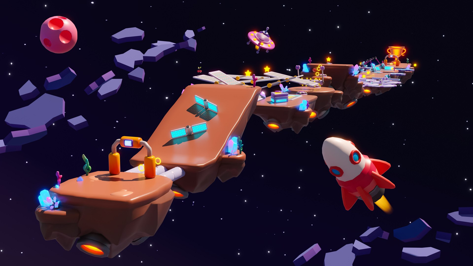 Platformer 11 Space 3D Model - TurboSquid 2301949