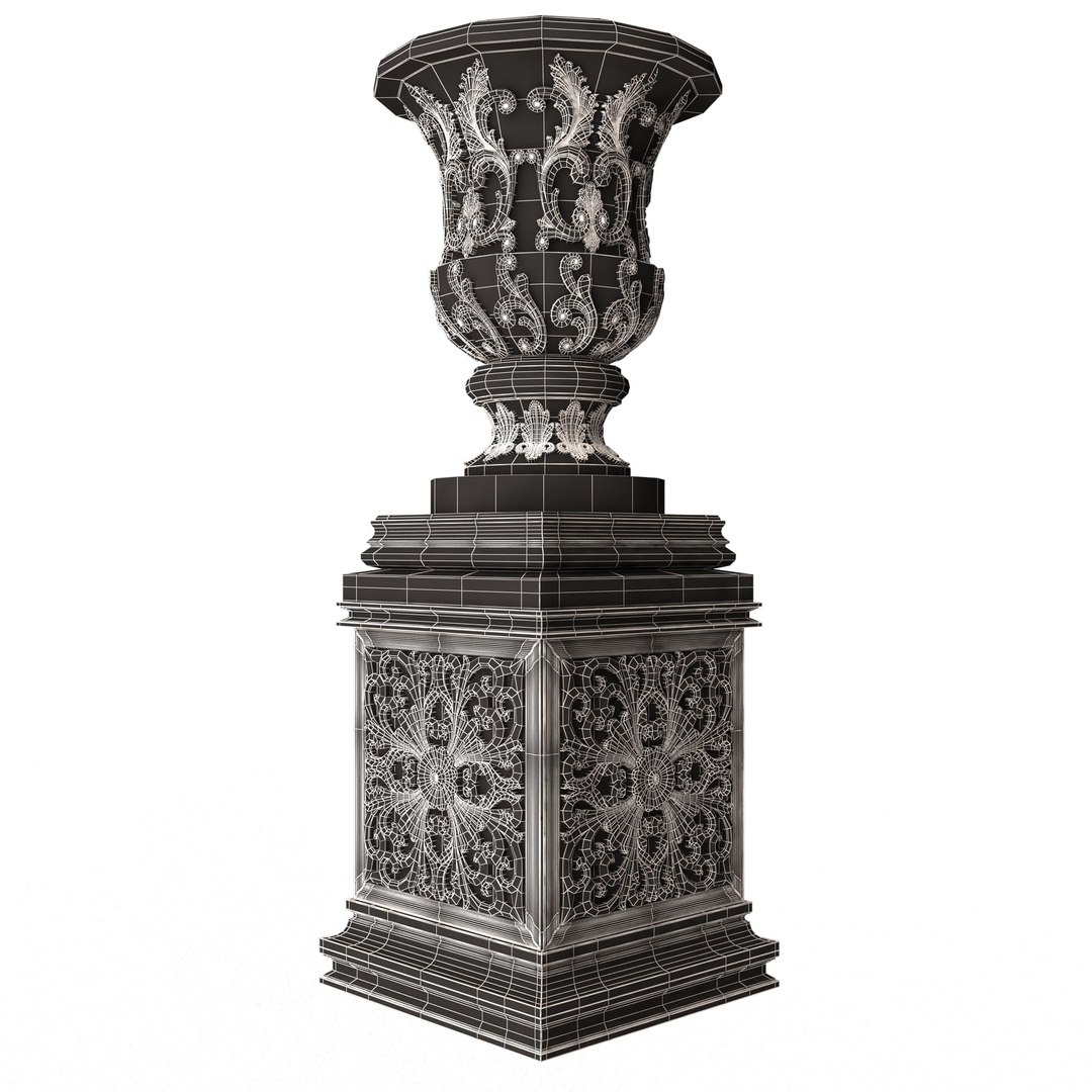 Flower Pot 09 White 3D Model - TurboSquid 2198362