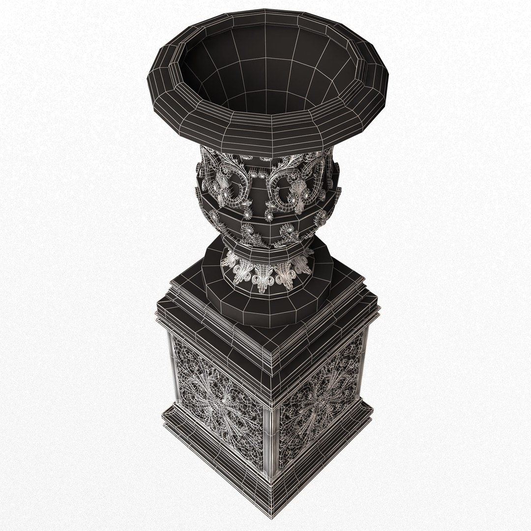 Flower Pot 09 White 3D Model - TurboSquid 2198362