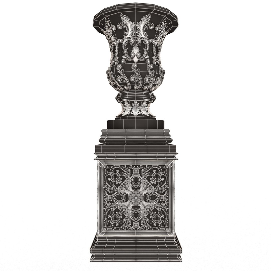 Flower Pot 09 White 3D Model - TurboSquid 2198362