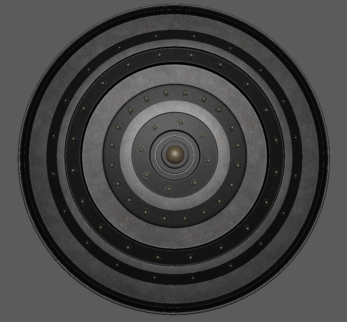 3d Shield Medieval Iron