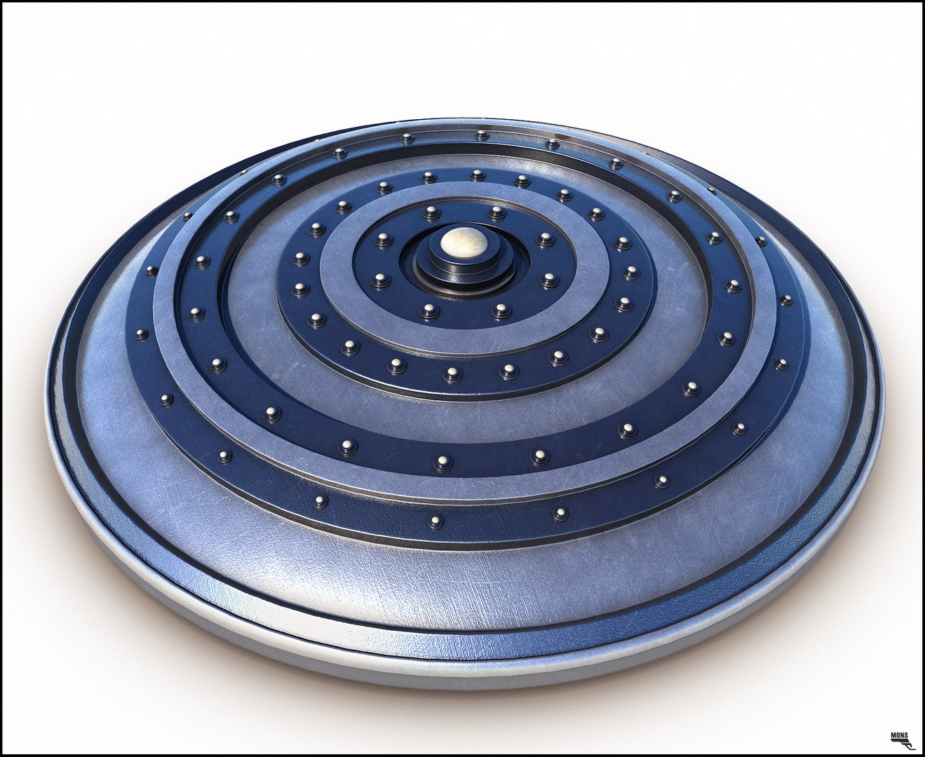 3d Shield Medieval Iron