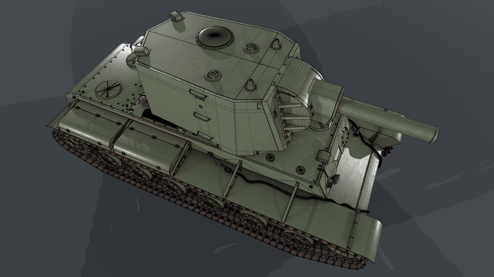 KV 2 Model 1939 3D Model - TurboSquid 2176814