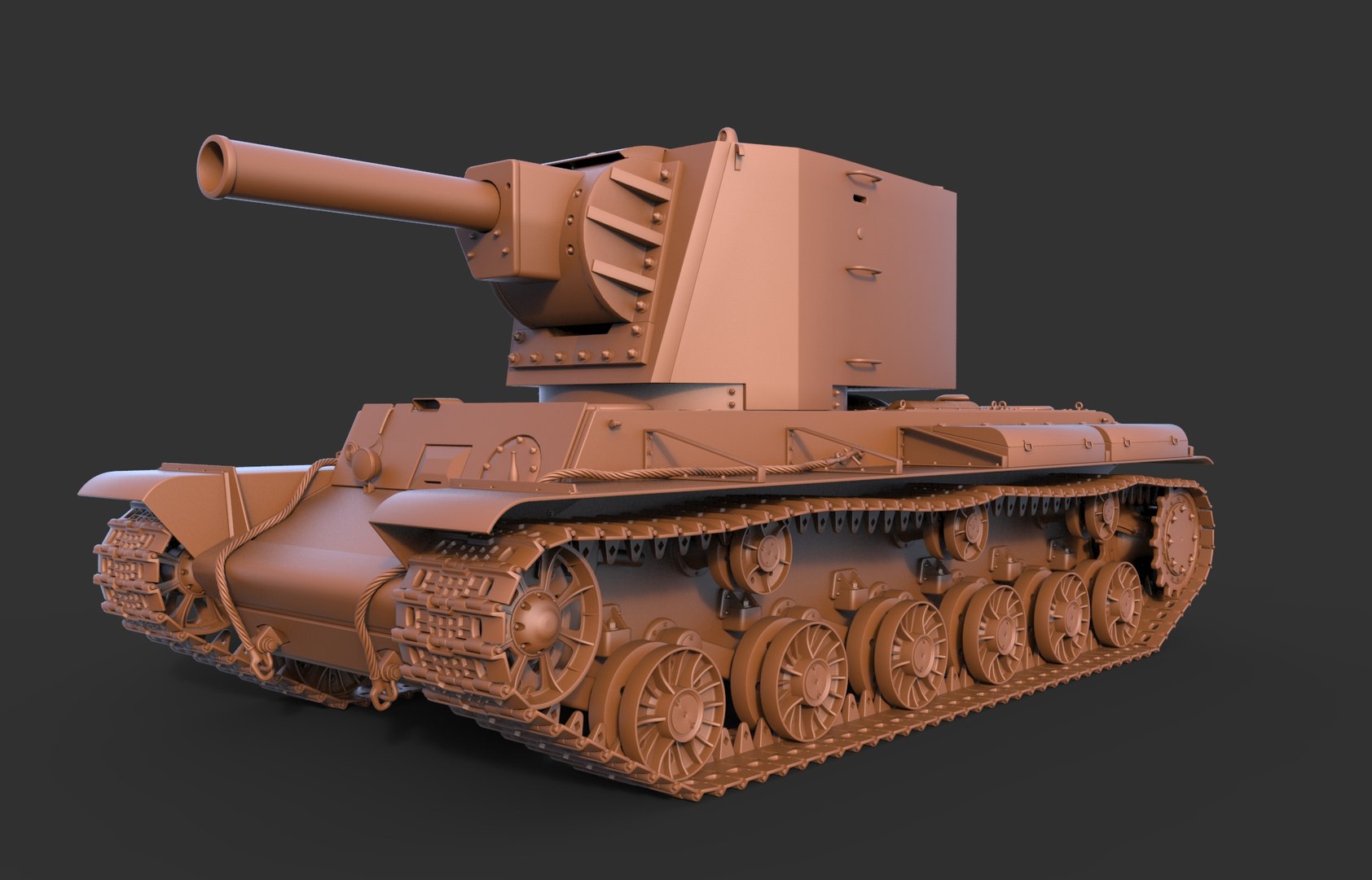 KV 2 Model 1939 3D Model - TurboSquid 2176814