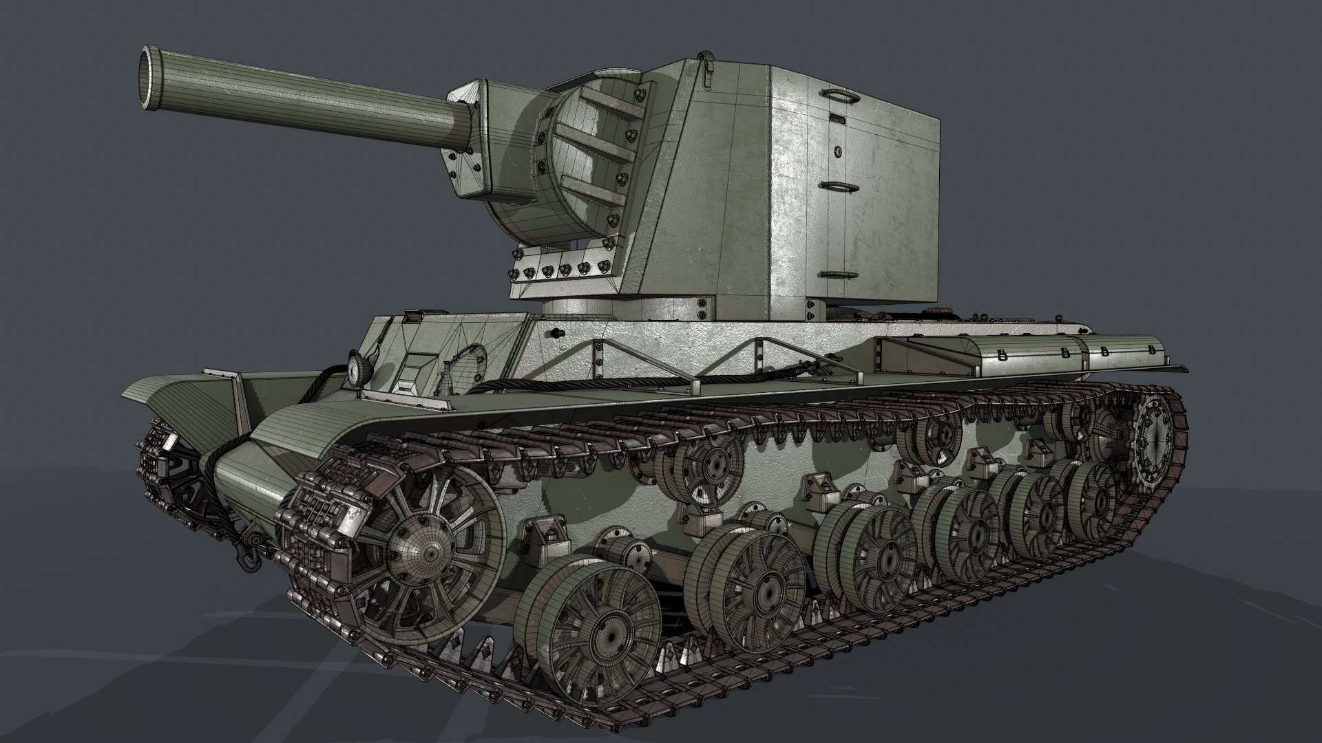 KV 2 Model 1939 3D Model - TurboSquid 2176814