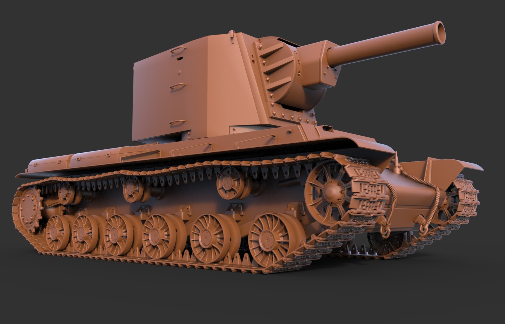 KV 2 Model 1939 3D Model - TurboSquid 2176814